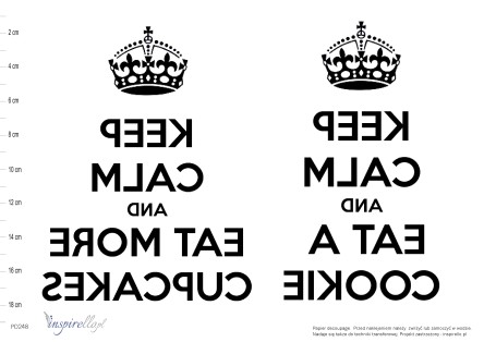 Grafika do transferu: CEEP CALM AND ... ODBICIE LUSTRZANE - Inspirello