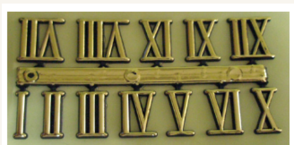 Cyferki RZYMSKIE złote 1,5cm - Inspirello