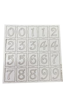 Cyferki w szyldach - tekturowe dekoracje - Inspirello